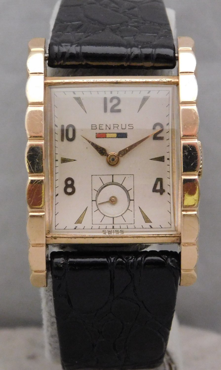 Benrus Classic Fancy Scalloped Case 10K Gold Filled Model 80 Mens Watch ...