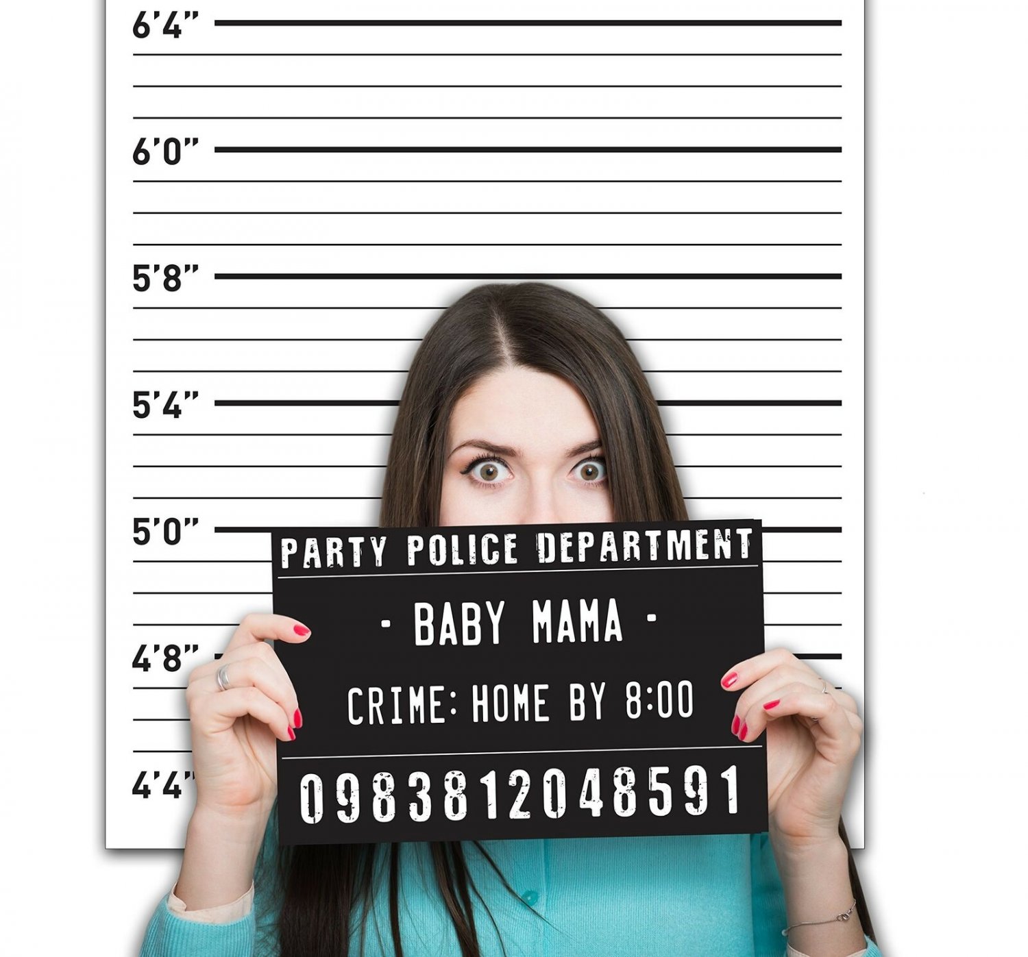 Funny Mugshot Sign Photobooth Selfie Props for Birthday Parties ...