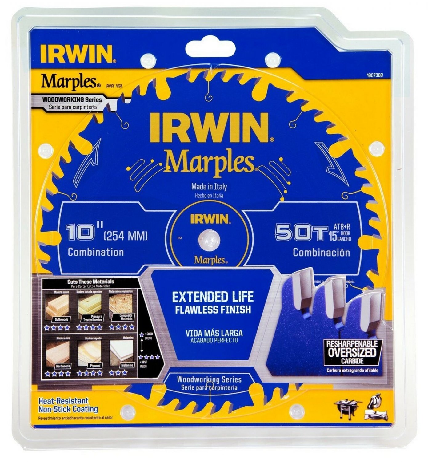 Irwin Tools 1807368 Marples Laser Cut 10-Inch 50-Tooth Alternate Tooth ...