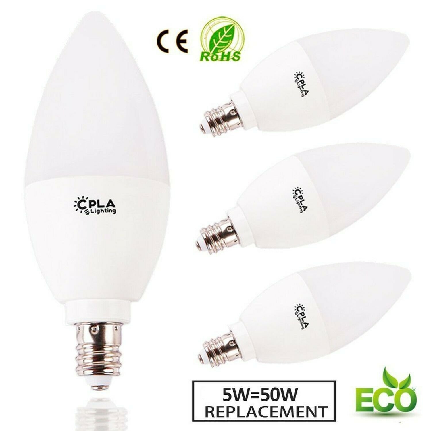 CPLA LED Replacement Chandelier Light Bulbs for Ceiling Fan Decorative ...