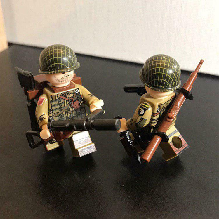Lego WW2 US Army Mini Figure Custom American World War 2 Paratrooper