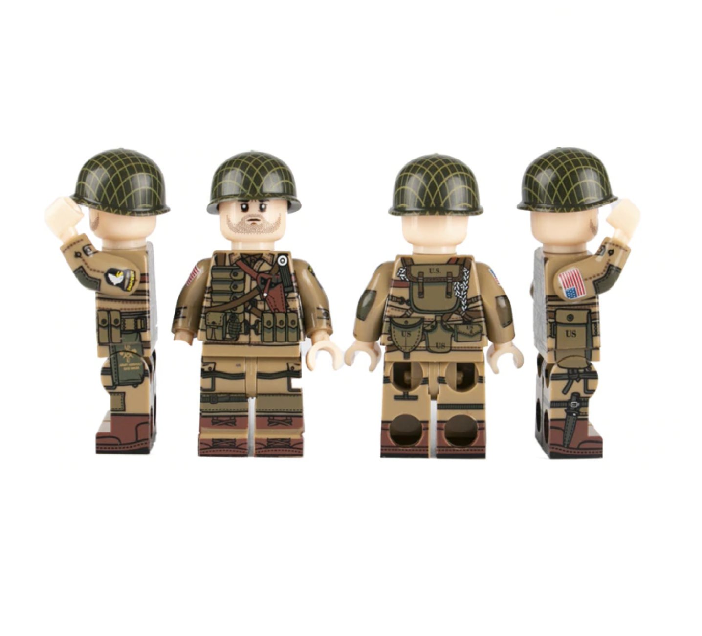 Lego WW2 US Army Mini Figure Custom American World War 2 Paratrooper