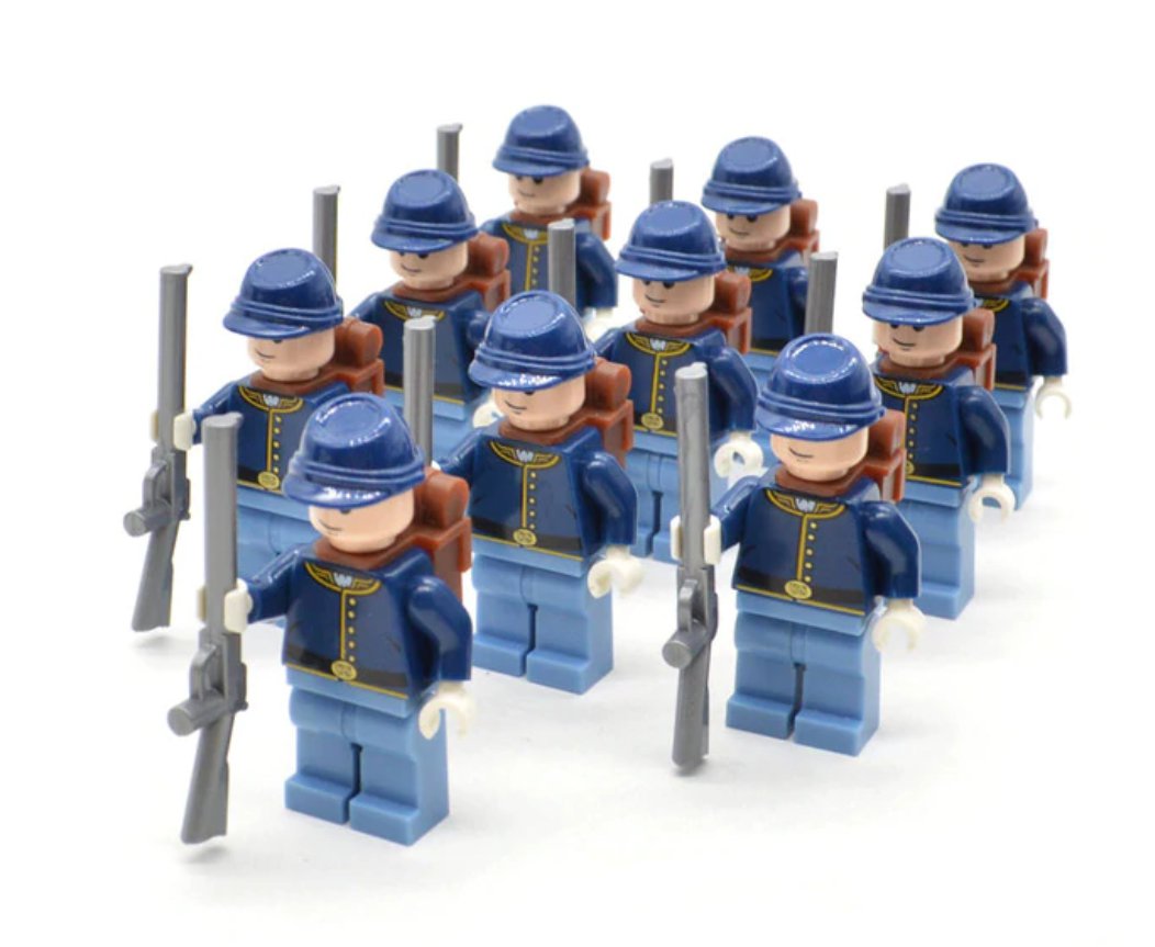 American Civil War Soldier Lego Minifigure North US Revolutionary War