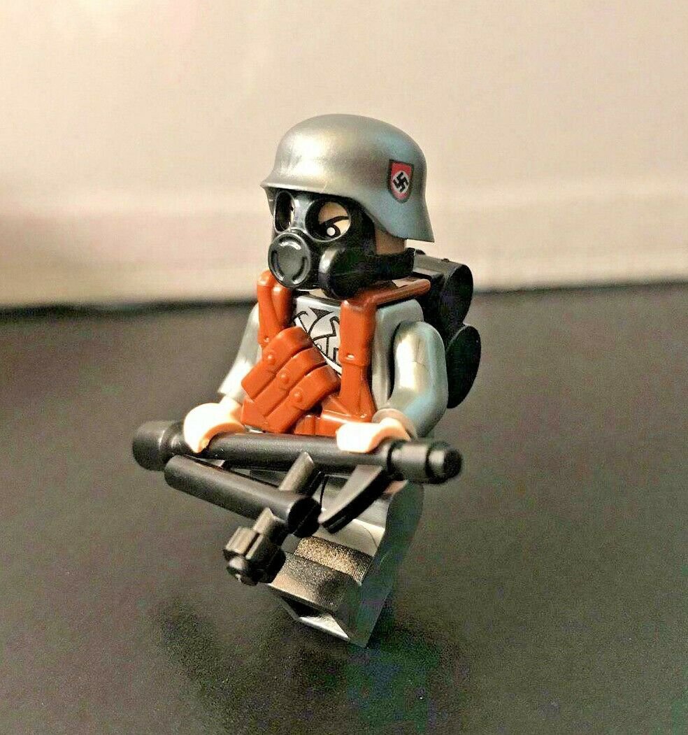 WW2 Custom Lego German Flame Thrower Mini Figure Military