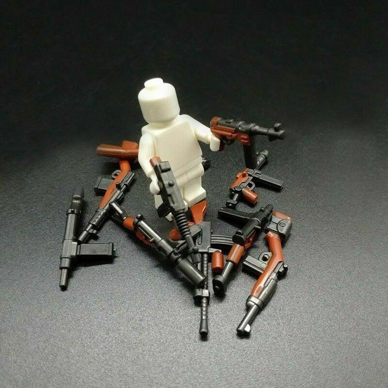 10 Custom Guns Lot WW2 Machine Rifle Military Toy Weapons for LEGO ...