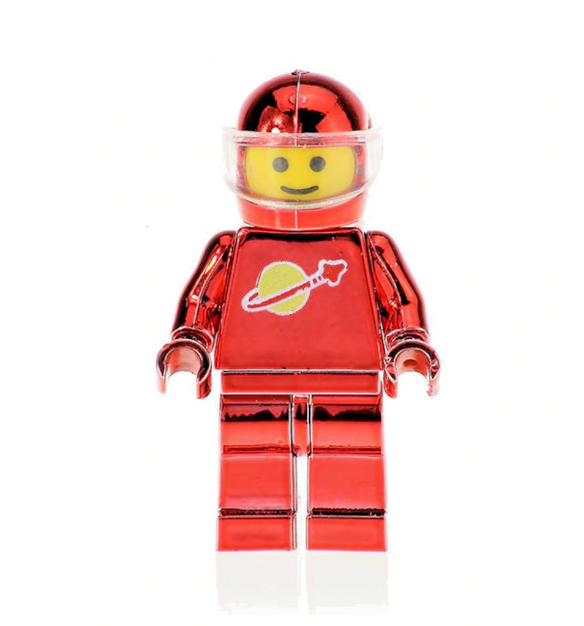 LEGO SPACE MINIFIGURE VINTAGE CLASSIC SPACEMAN ASTRONAUT CHROME RED