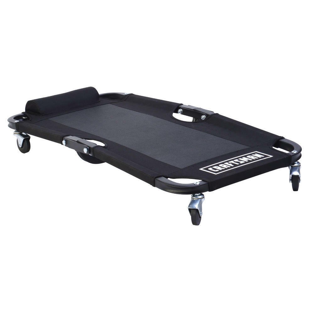 Craftsman 40 Inch Folding Mesh Creeper with Metal Frame and 4 Casters