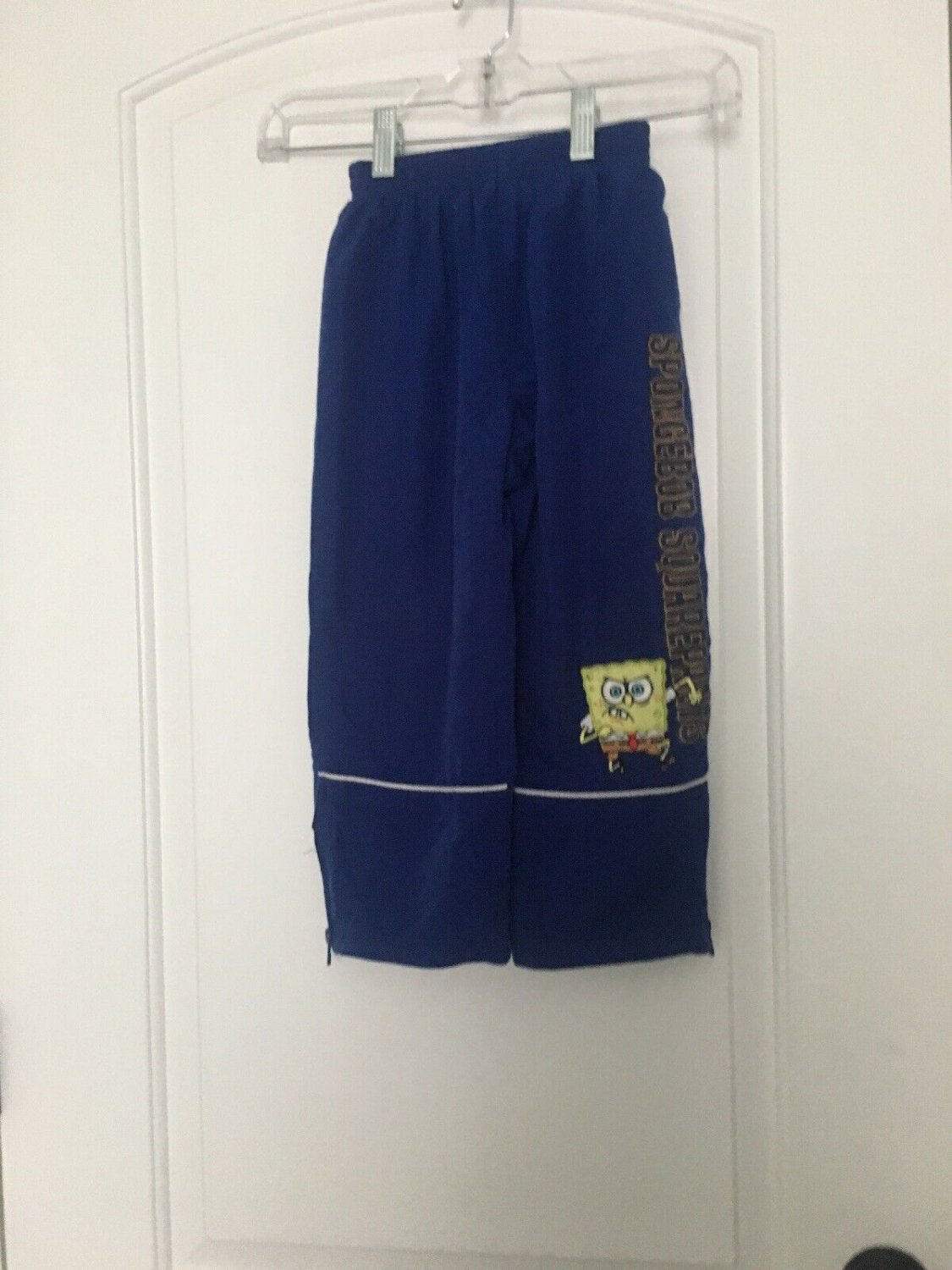Nickelodeon SpongeBob Square Pants Boys Blue Gray Athletic Pants Size 4