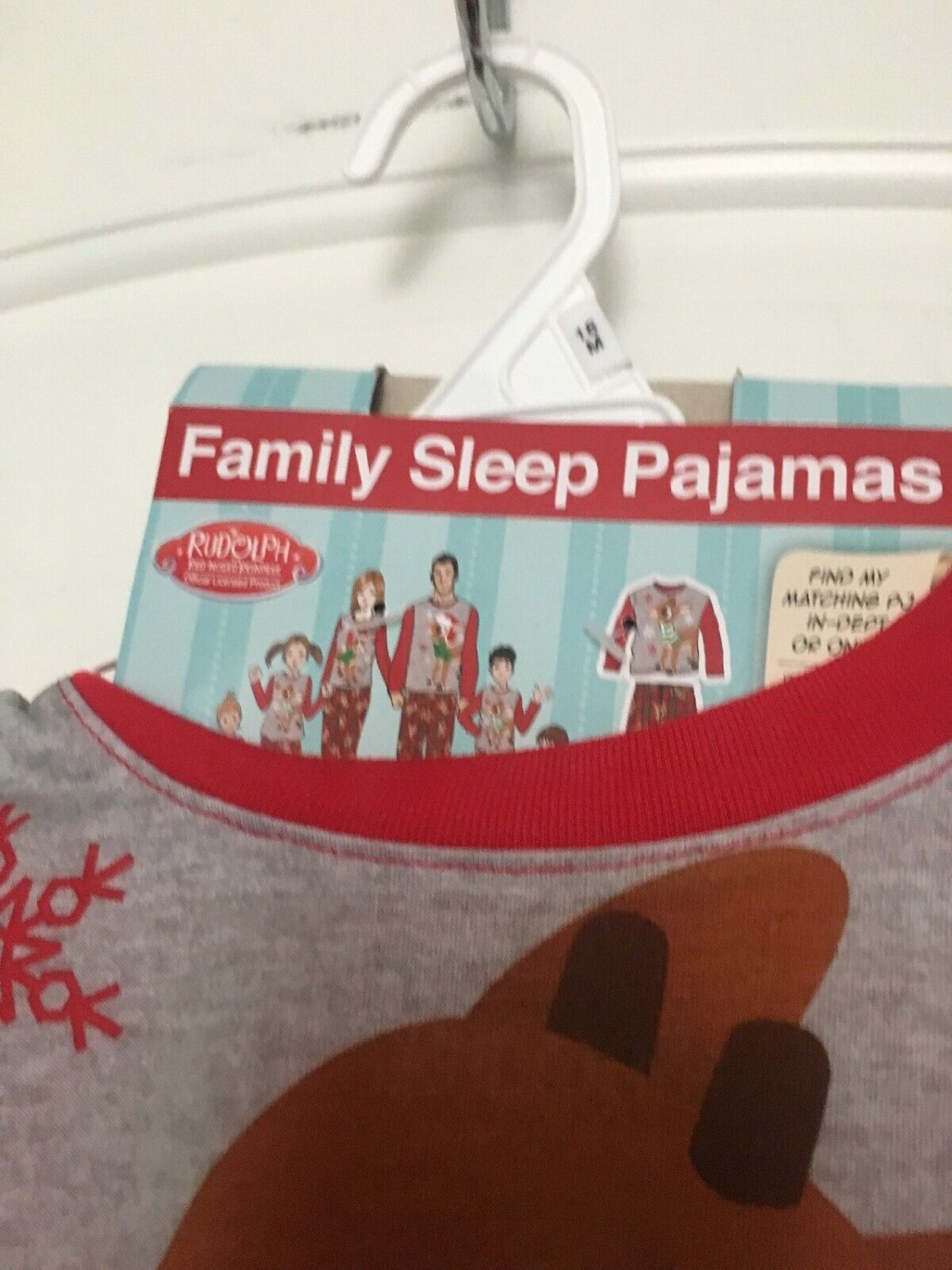 Rudolph the Red Nosed Reindeer Sleep Top & Plaid Bottoms Pajama Set Sz ...