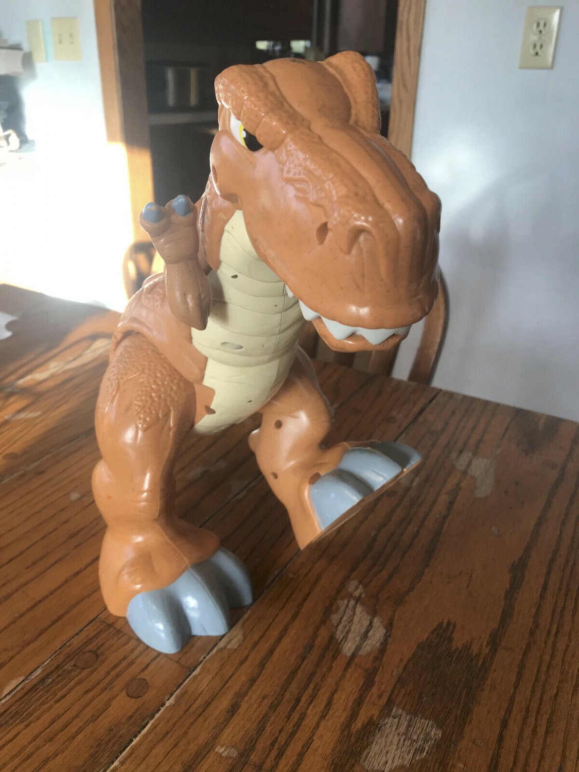 Large Brown T Rex Dinosaur Motion Roar Sounds 19" Figure Toy Fisher ...