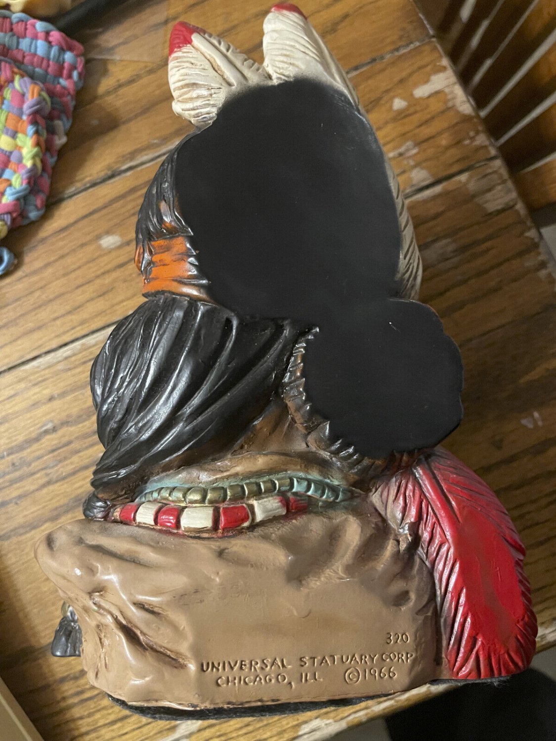 Indian Head Universal Statuary Corp 1966 Native American Chief Statue ...