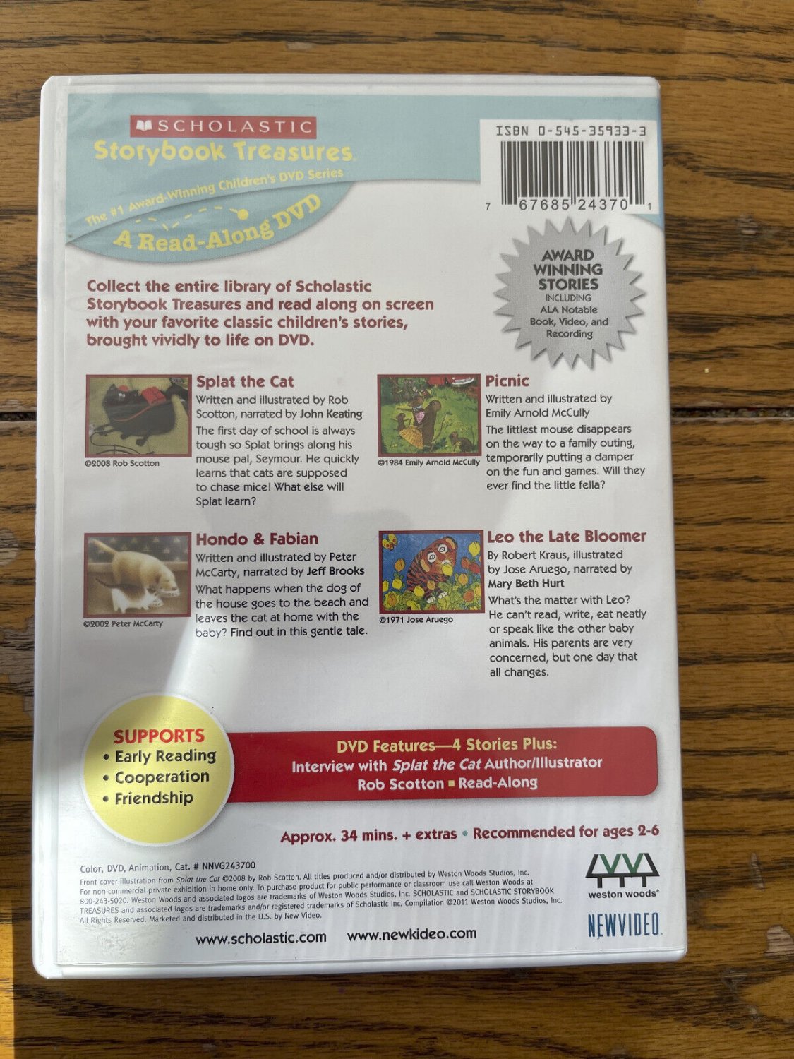 Splat the Cat & other furry friends by Scholastic DVD Movie 4 Stories ...