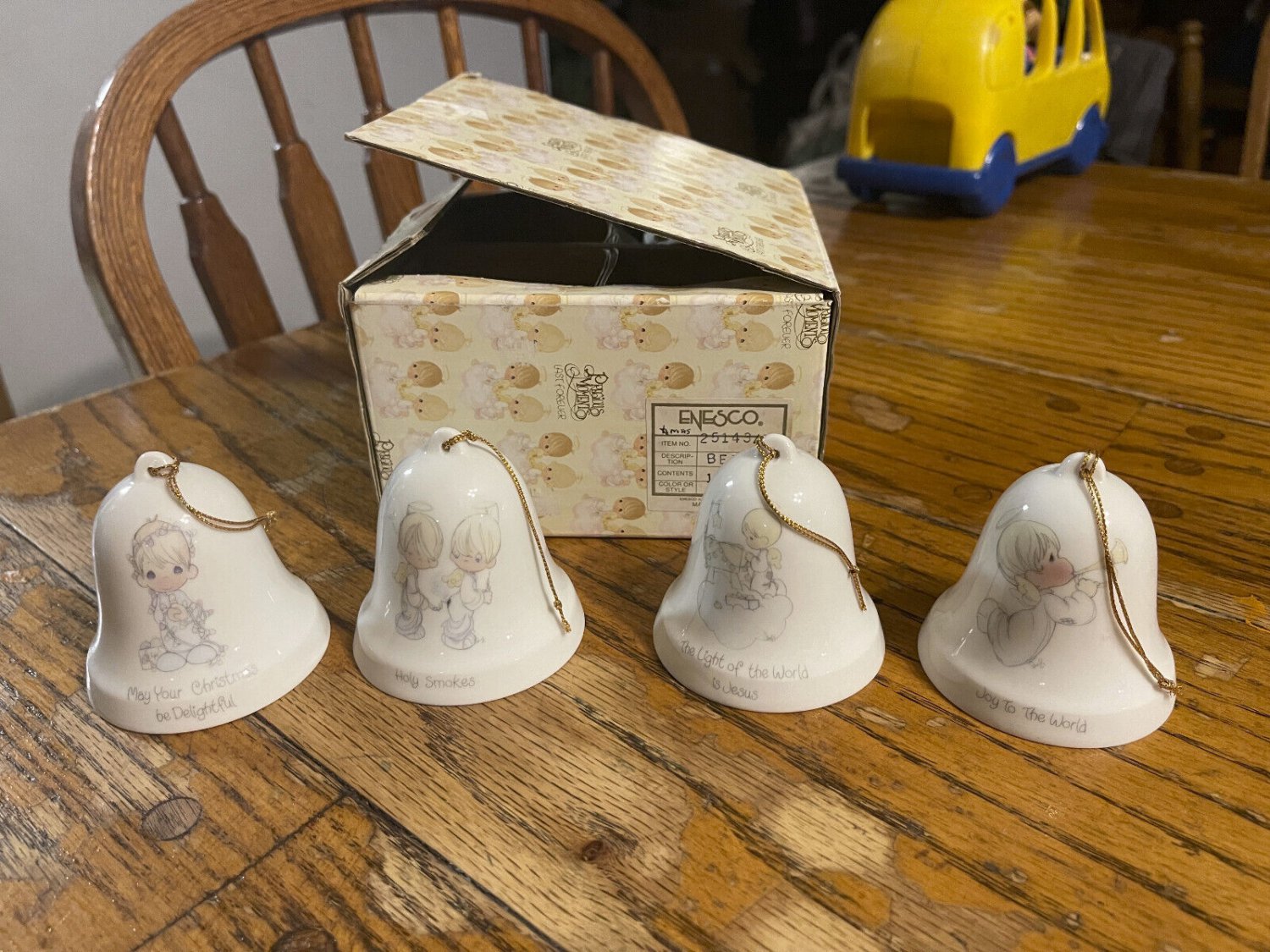 NEW in Box Precious Moments Figurine 25143/X Christmas Bells Set of 4 ...