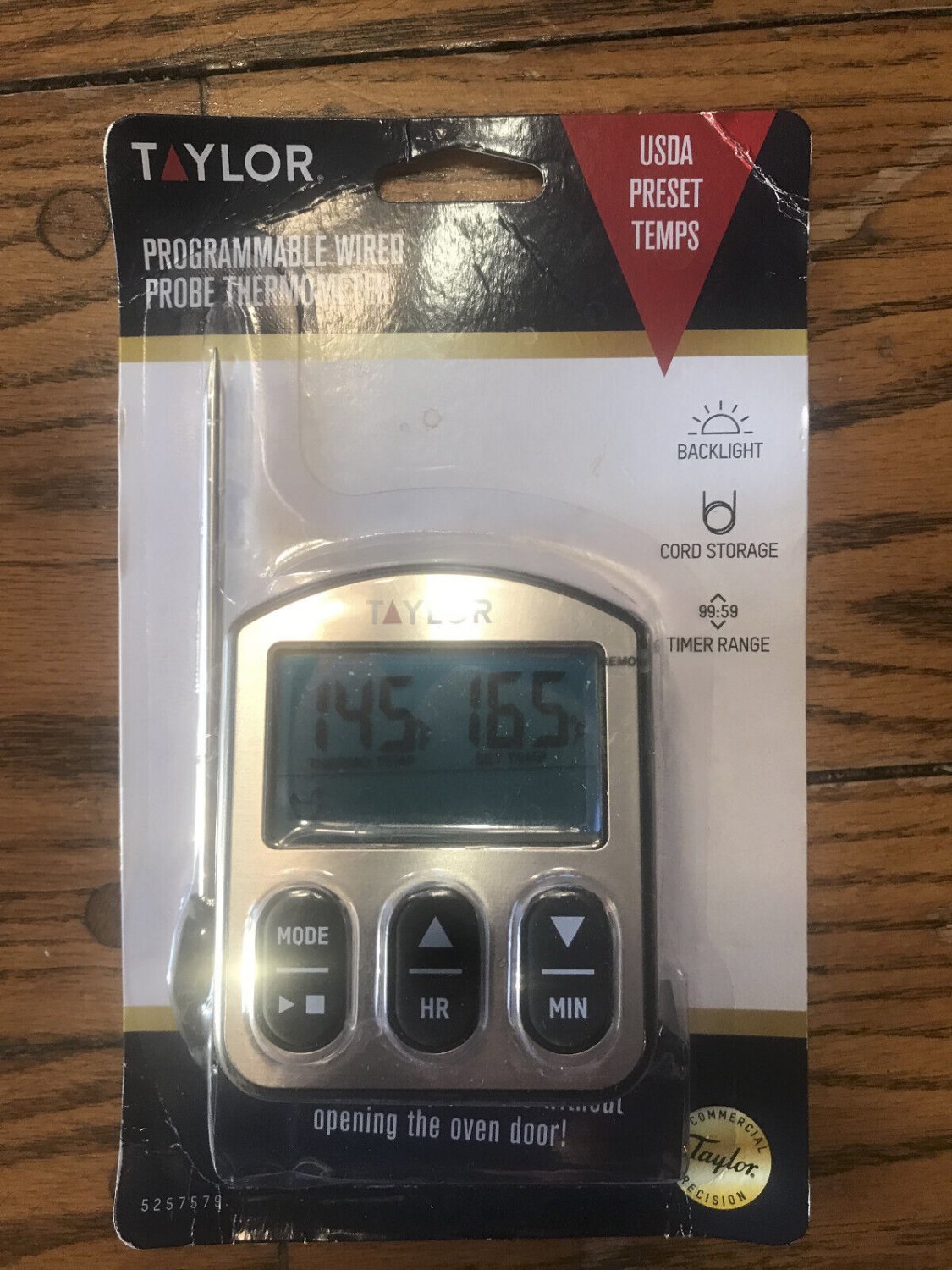New in Package Taylor Programmable Wired Probe Thermometer USDA Kitchen ...