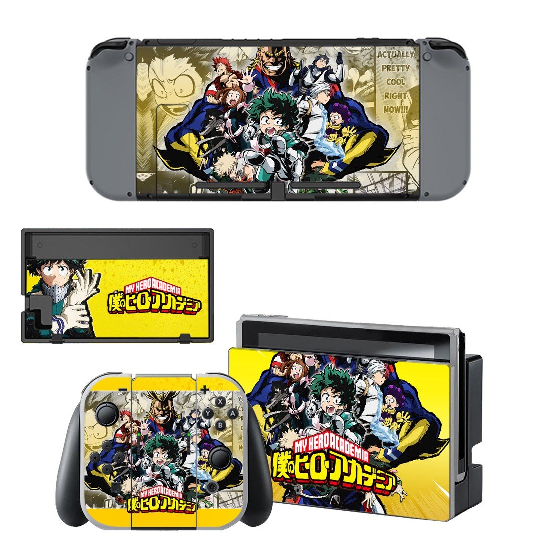My Hero Academia decal skin for Nintendo Switch Console & Controllers