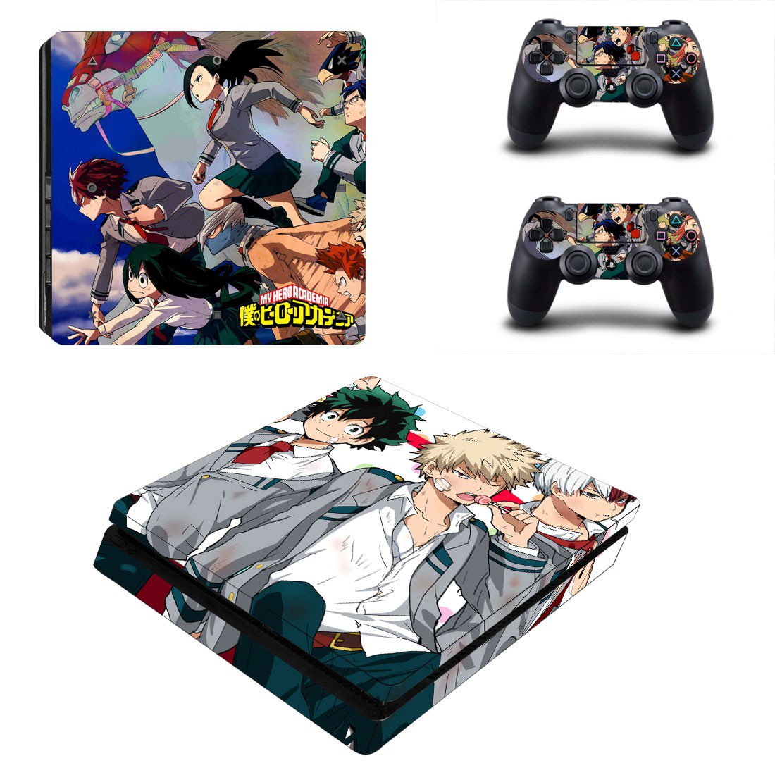 My Hero Academia decal skin for PS4 Slim Console & Controllers