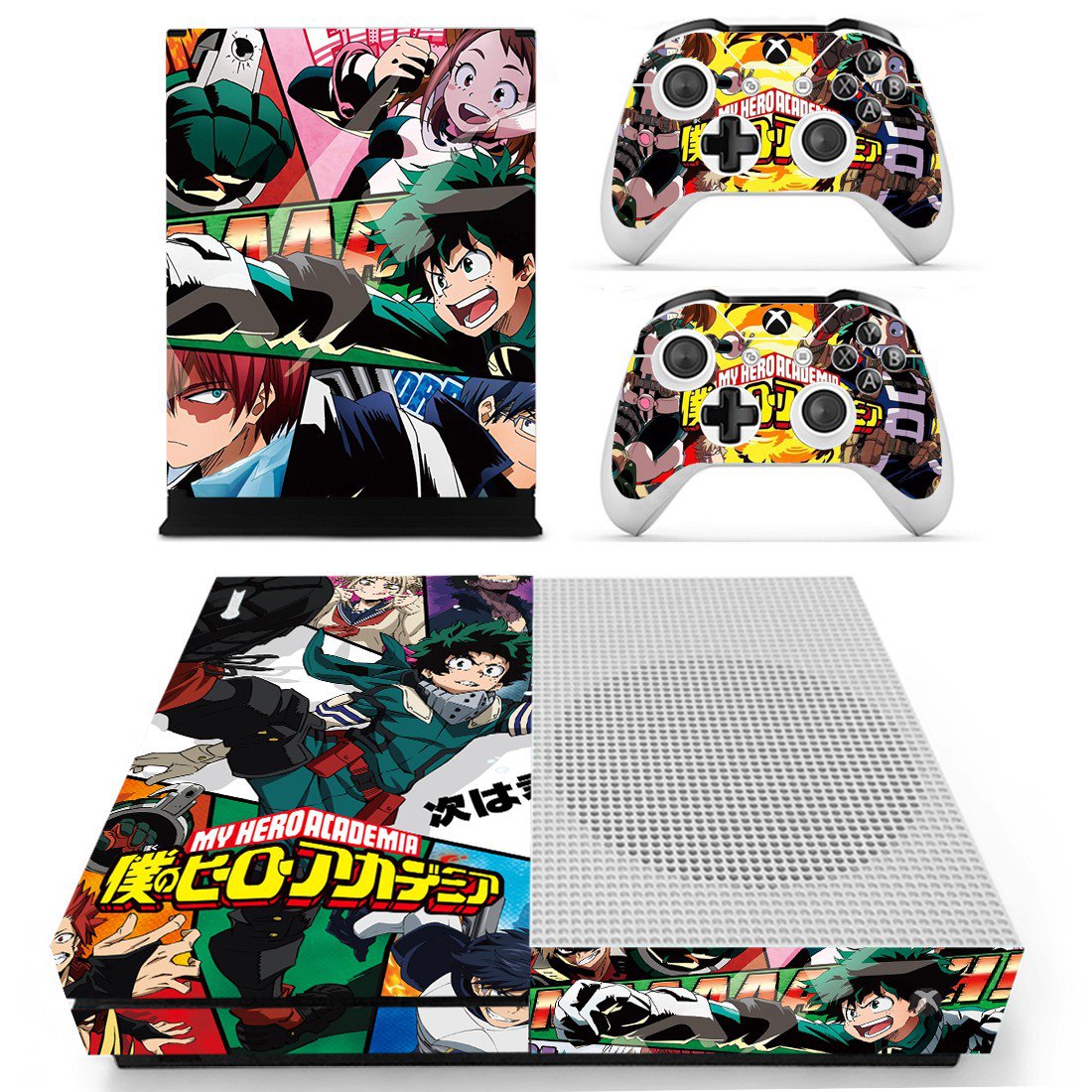 My Hero Academia decal skin for Xbox One S console and controllers