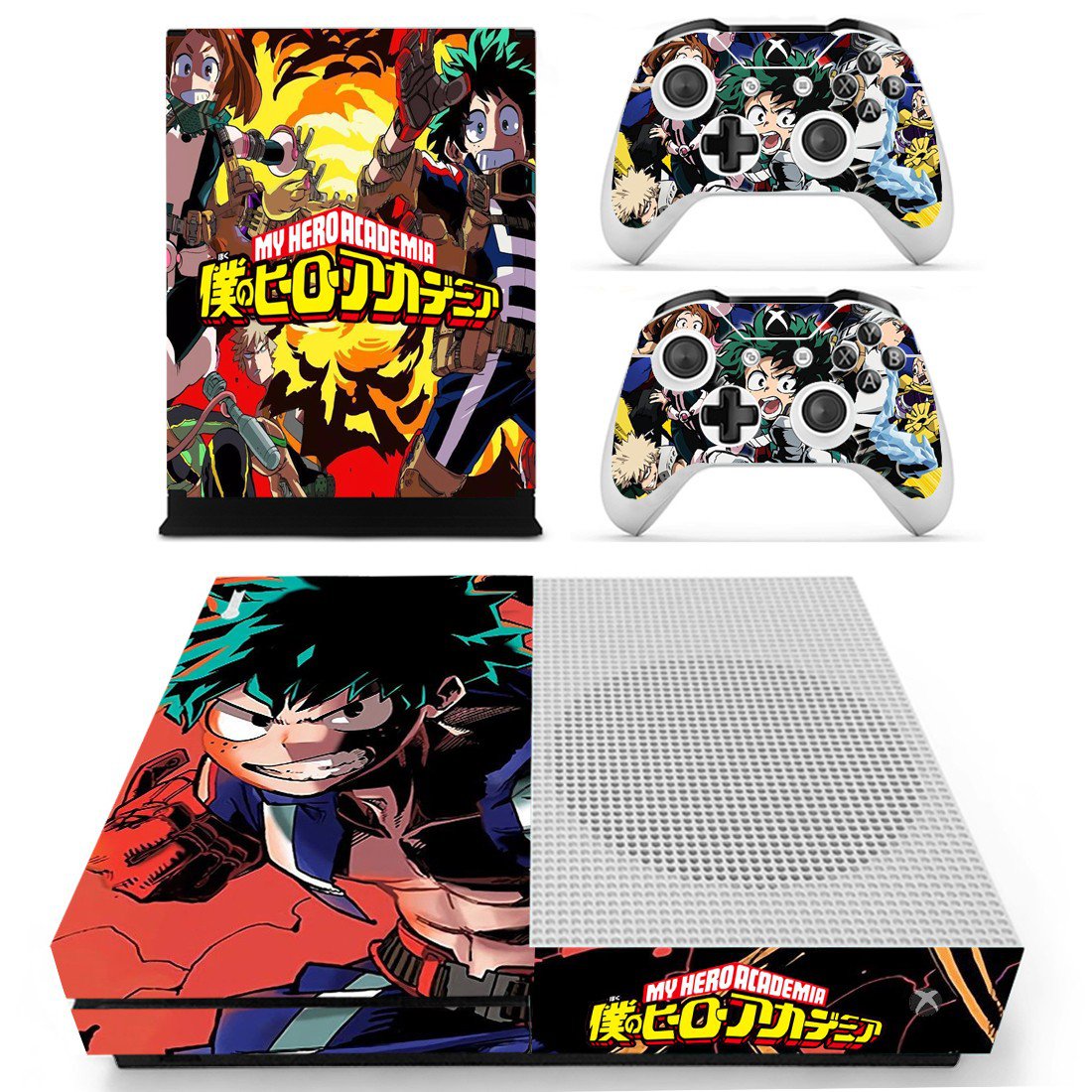 My Hero Academia decal skin for Xbox One S console and controllers