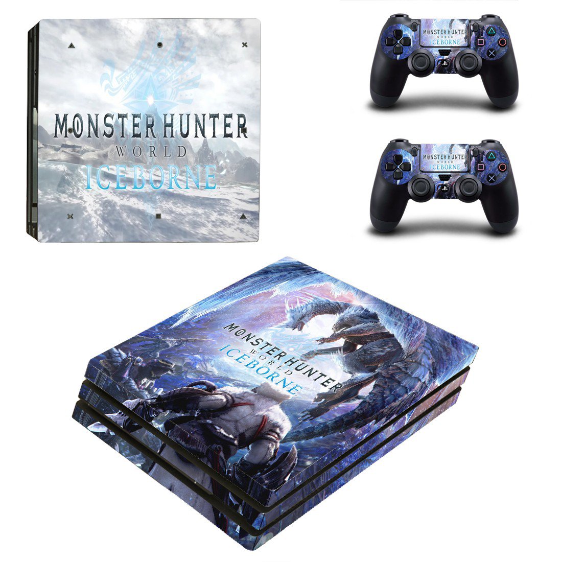 Monster Hunter World iceborne decal skin for PS4 Pro Console & Controllers