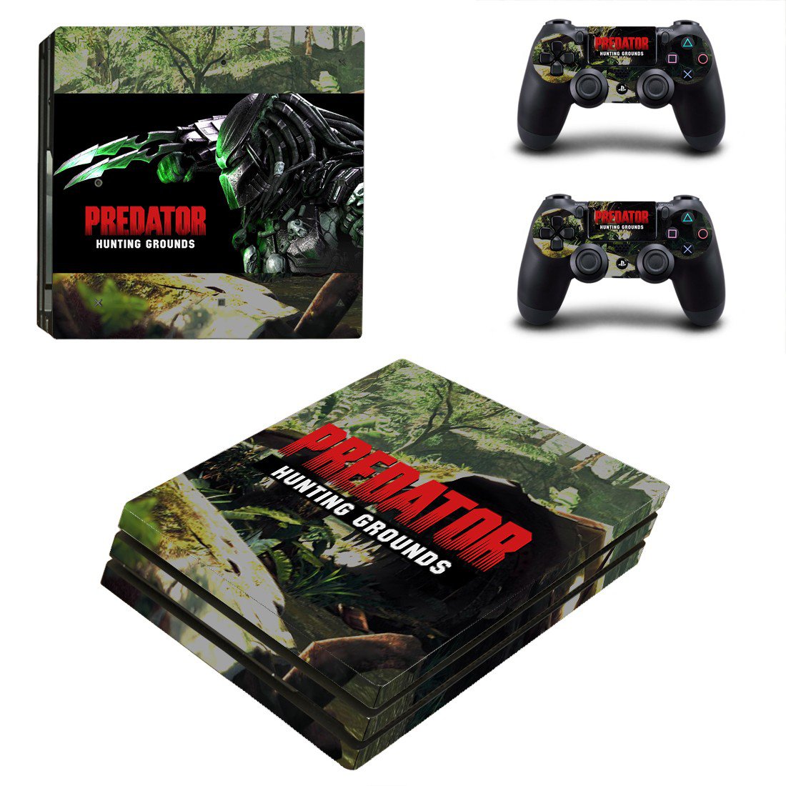 Predator Hunting Grounds decal skin for PS4 Pro Console & Controllers