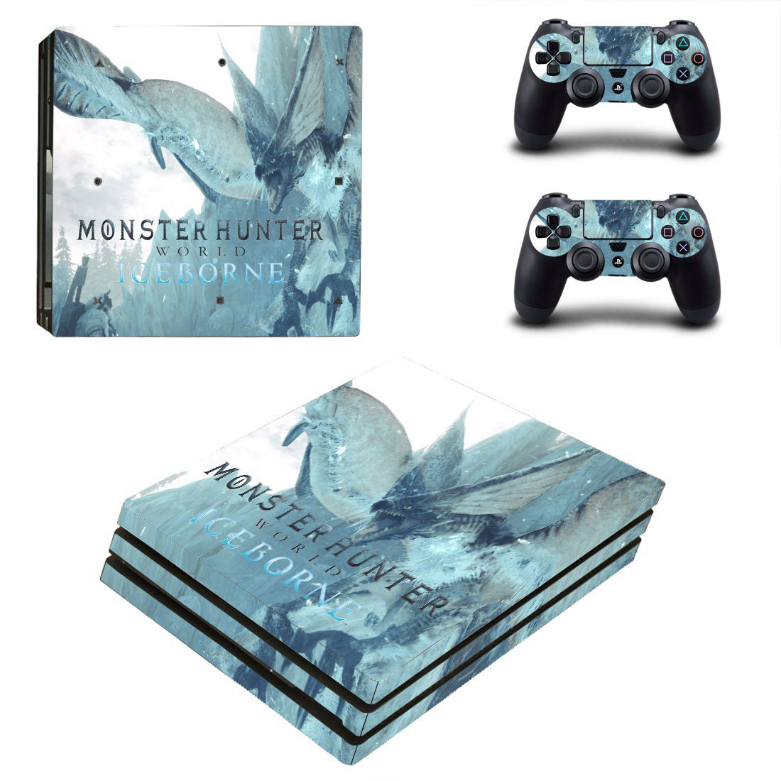 Monster Hunter World iceborne decal skin for PS4 Pro Console & Controllers