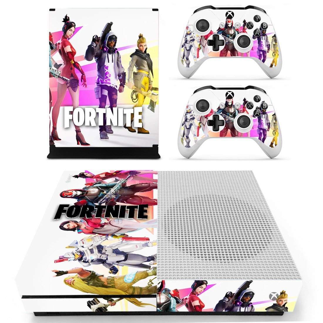 Fortnite decal skin for Xbox one S Console & Controllers