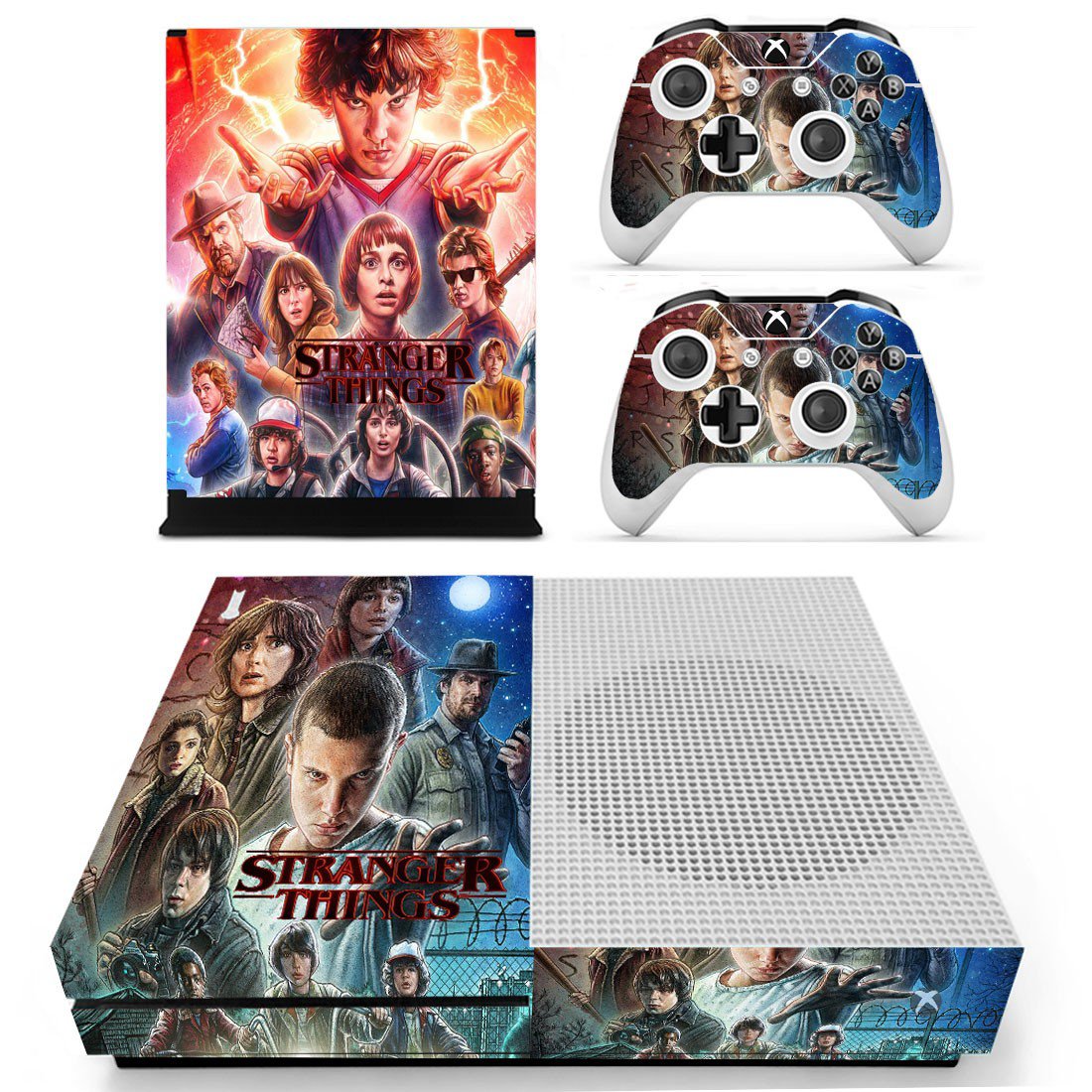 Stranger Things decal skin for Xbox one S Console & Controllers