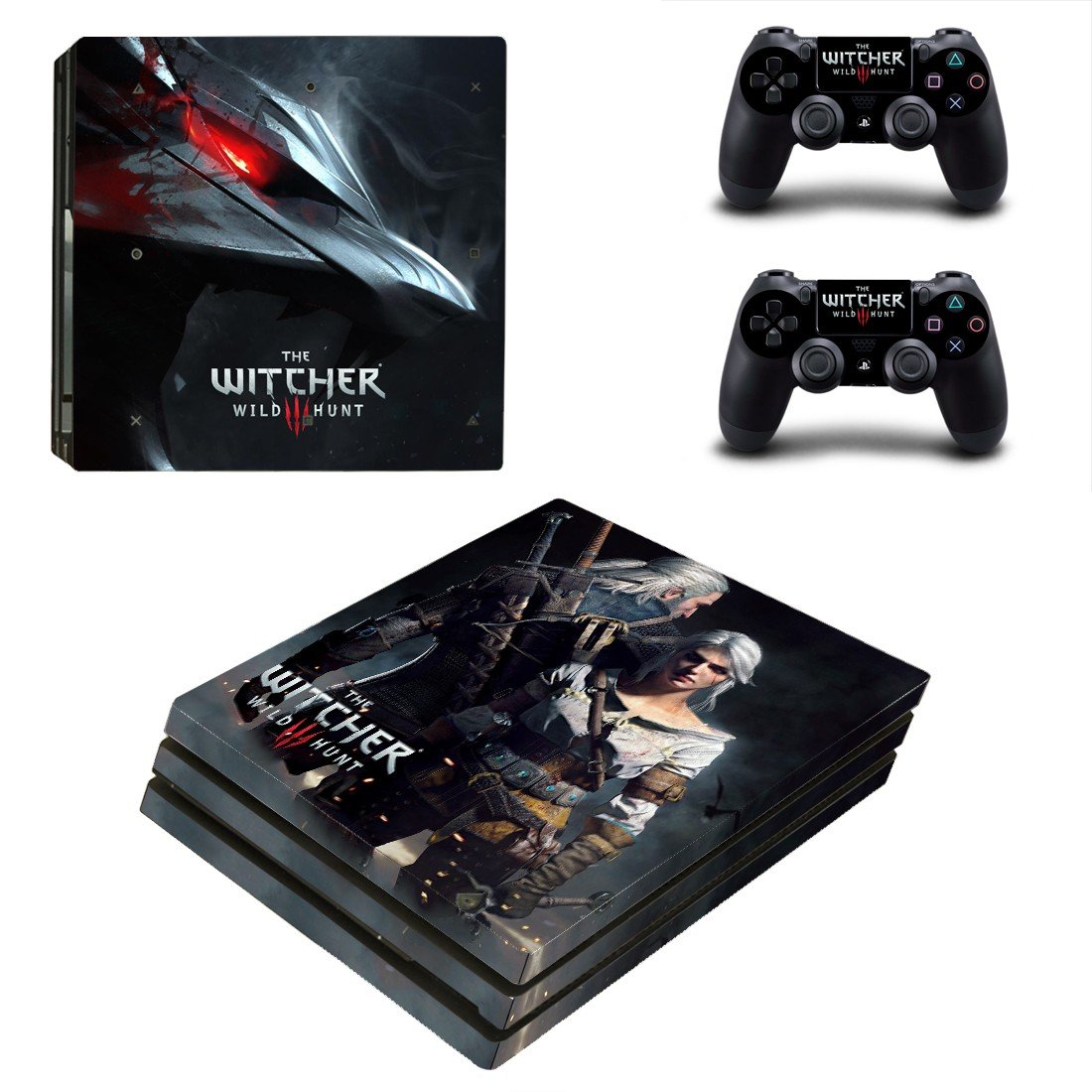 The witcher 3 wild hunt decal skin for PS4 Pro Console & Controllers