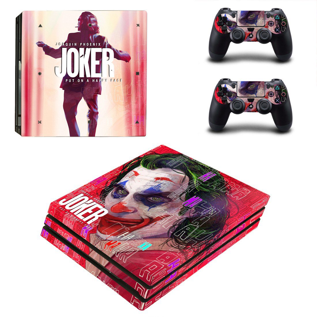 Joker Joaquin Phoenix decal skin for PS4 Pro Console & Controllers