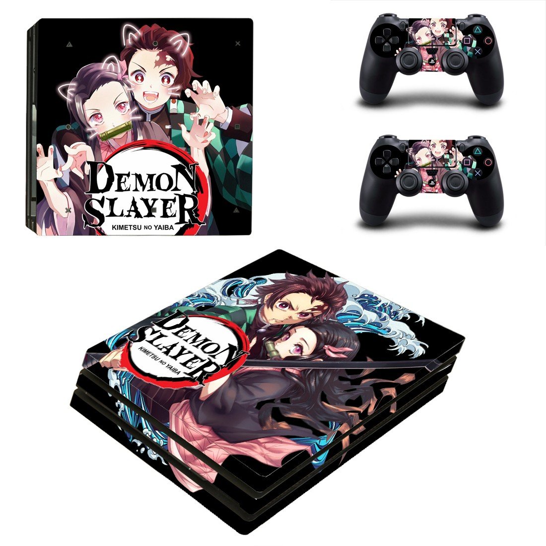Demon Slayer decal skin for PS4 Pro Console & Controllers