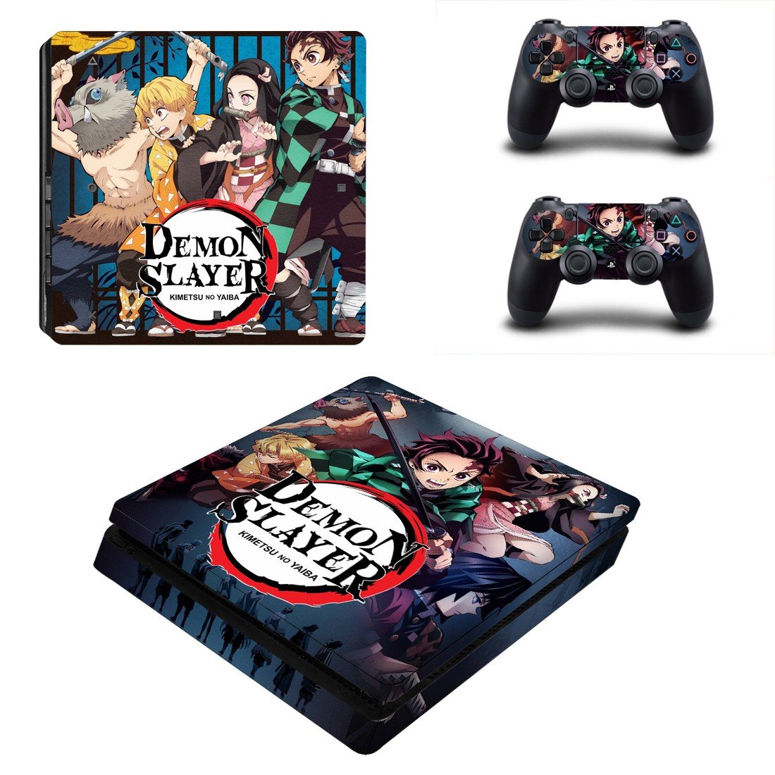 Demon Slayer decal skin for PS4 Slim Console & Controllers