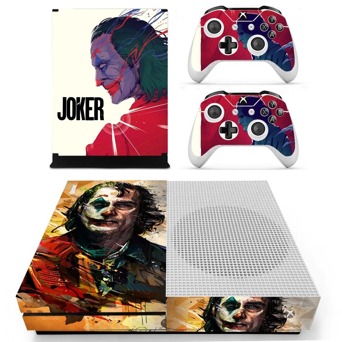 Joker Joaquin Phoenix decal skin for Xbox one S Console & Controllers