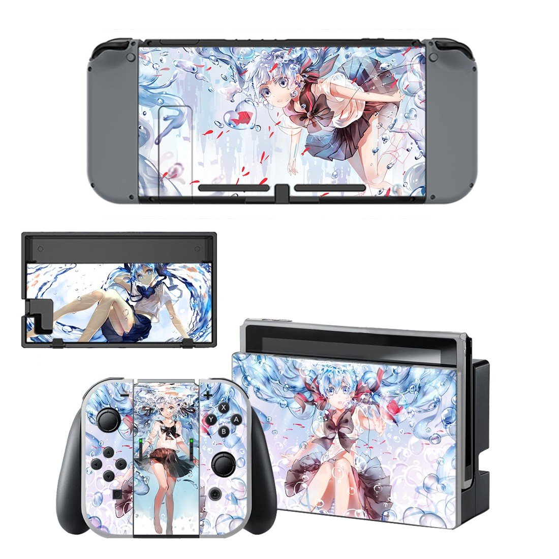 Hatsune Miku decal skin for Nintendo Switch Console & Controllers
