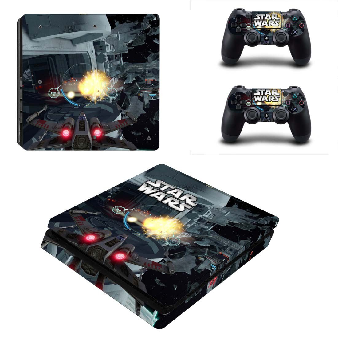 Star wars Squadron decal skin for PS4 Slim Console & Controllers
