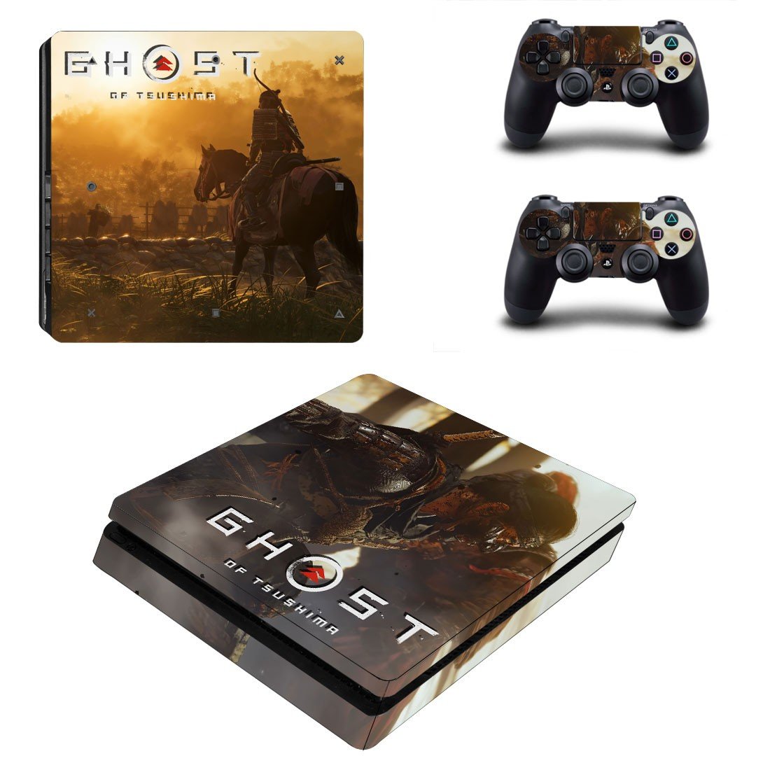 Ghost of Tsushima decal skin for PS4 Slim Console & Controllers