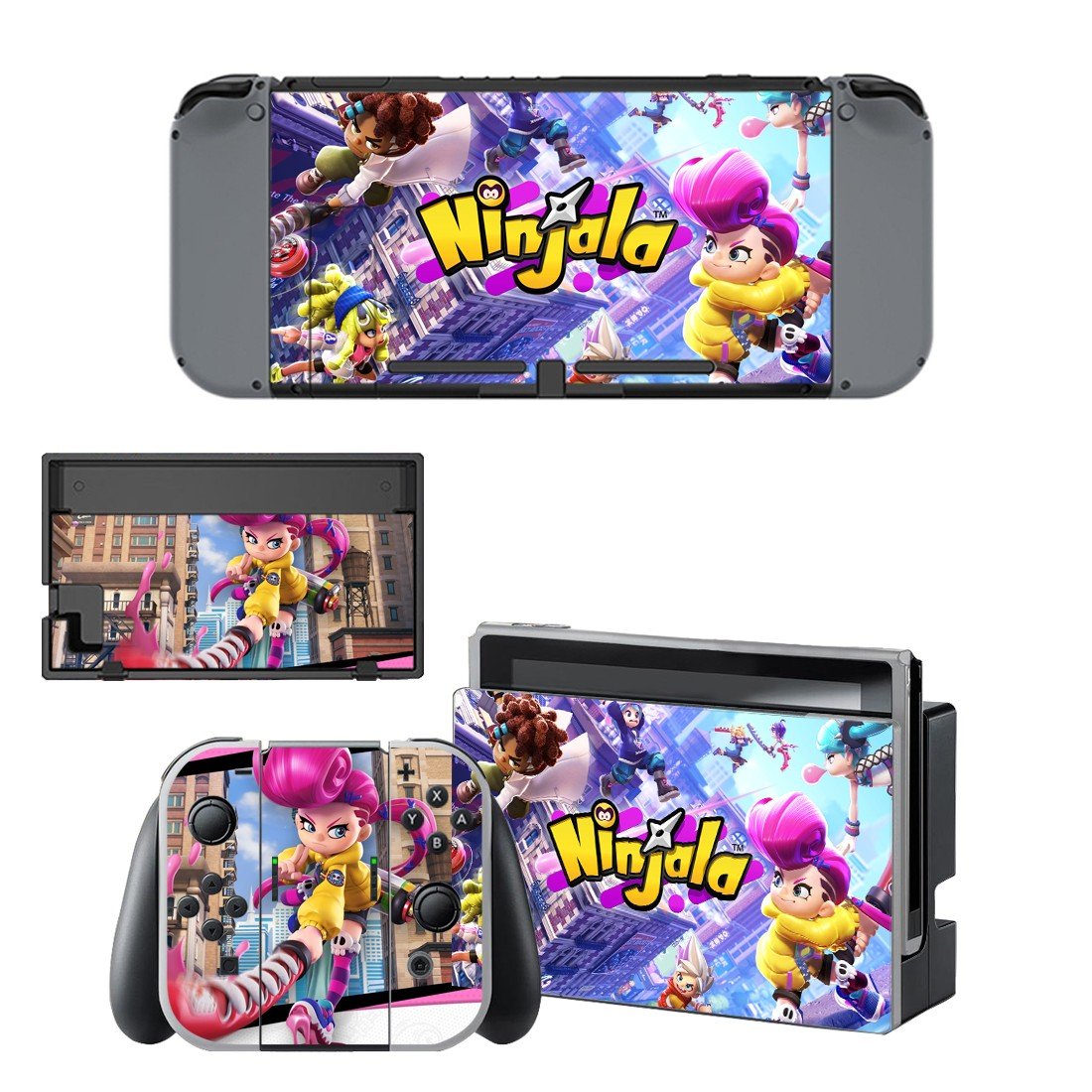 Bubble Gum Ninja War decal skin for Nintendo Switch Console & Controllers