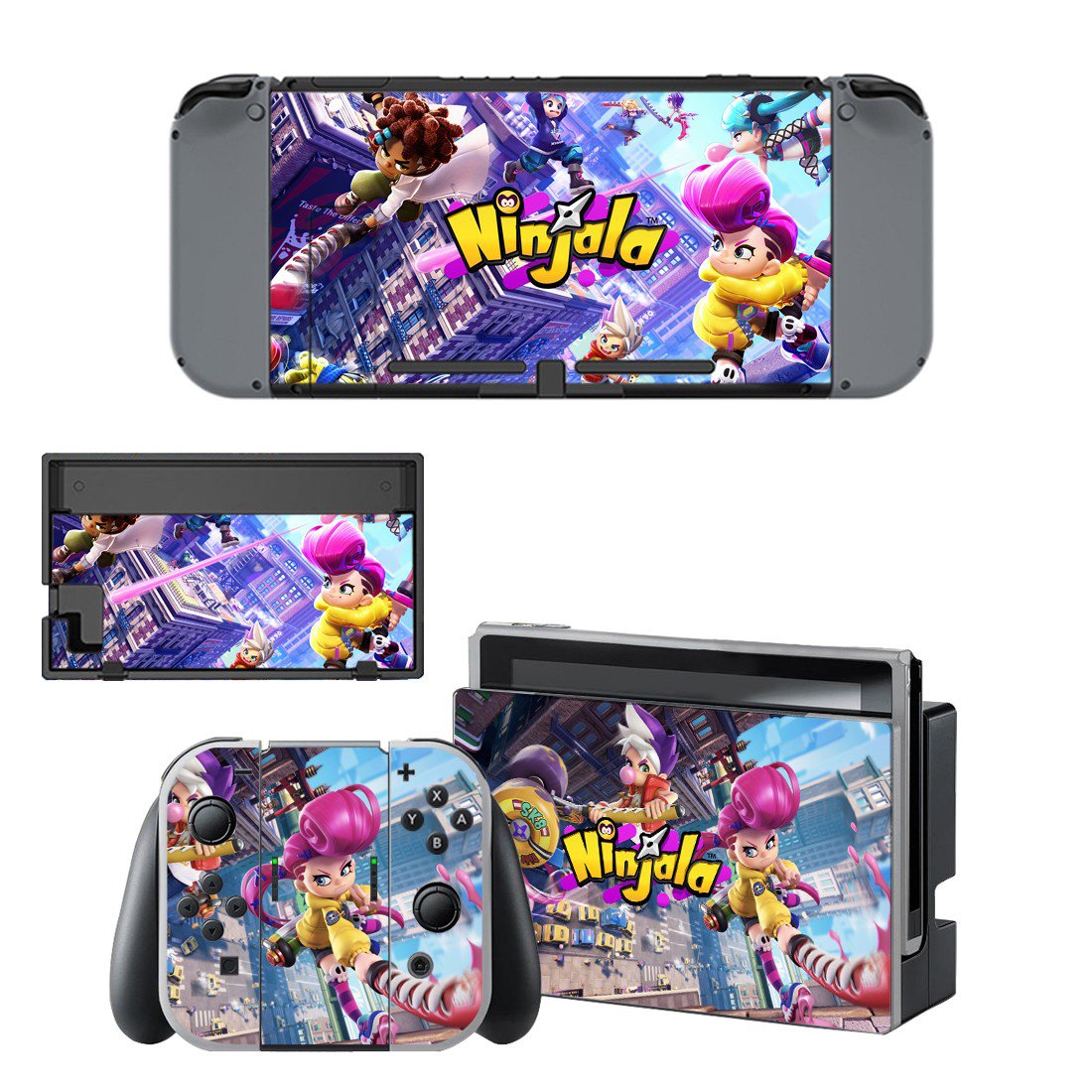 Bubble Gum Ninja War decal skin for Nintendo Switch Console & Controllers