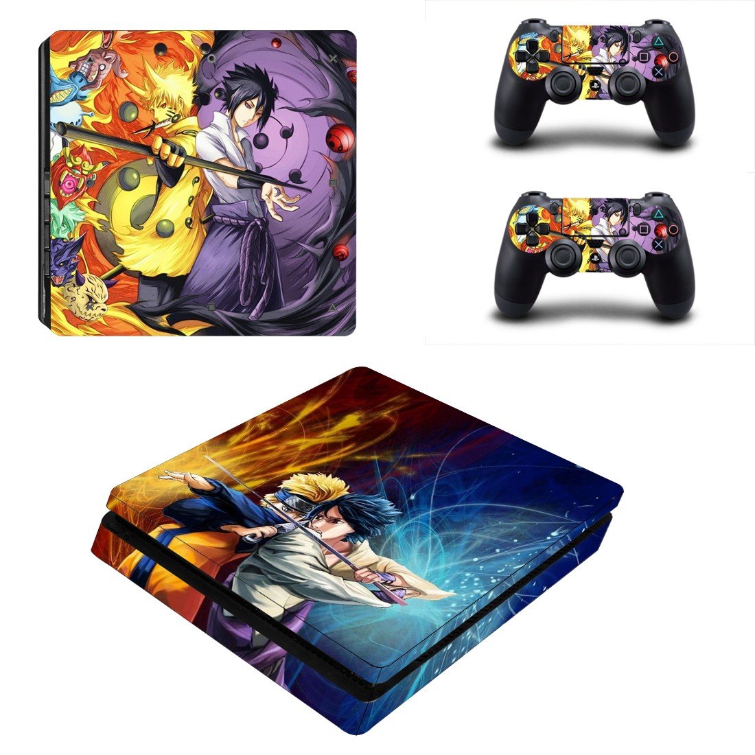 Sasuke Uchiha Sharingan decal skin for PS4 Slim Console & Controllers