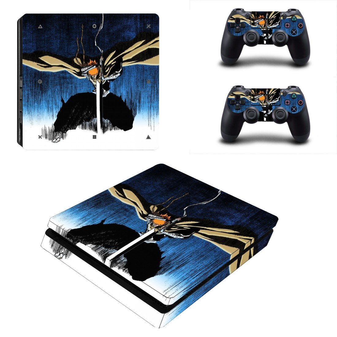 Anime Grim Reaper decal skin for PS4 Slim Console & Controllers