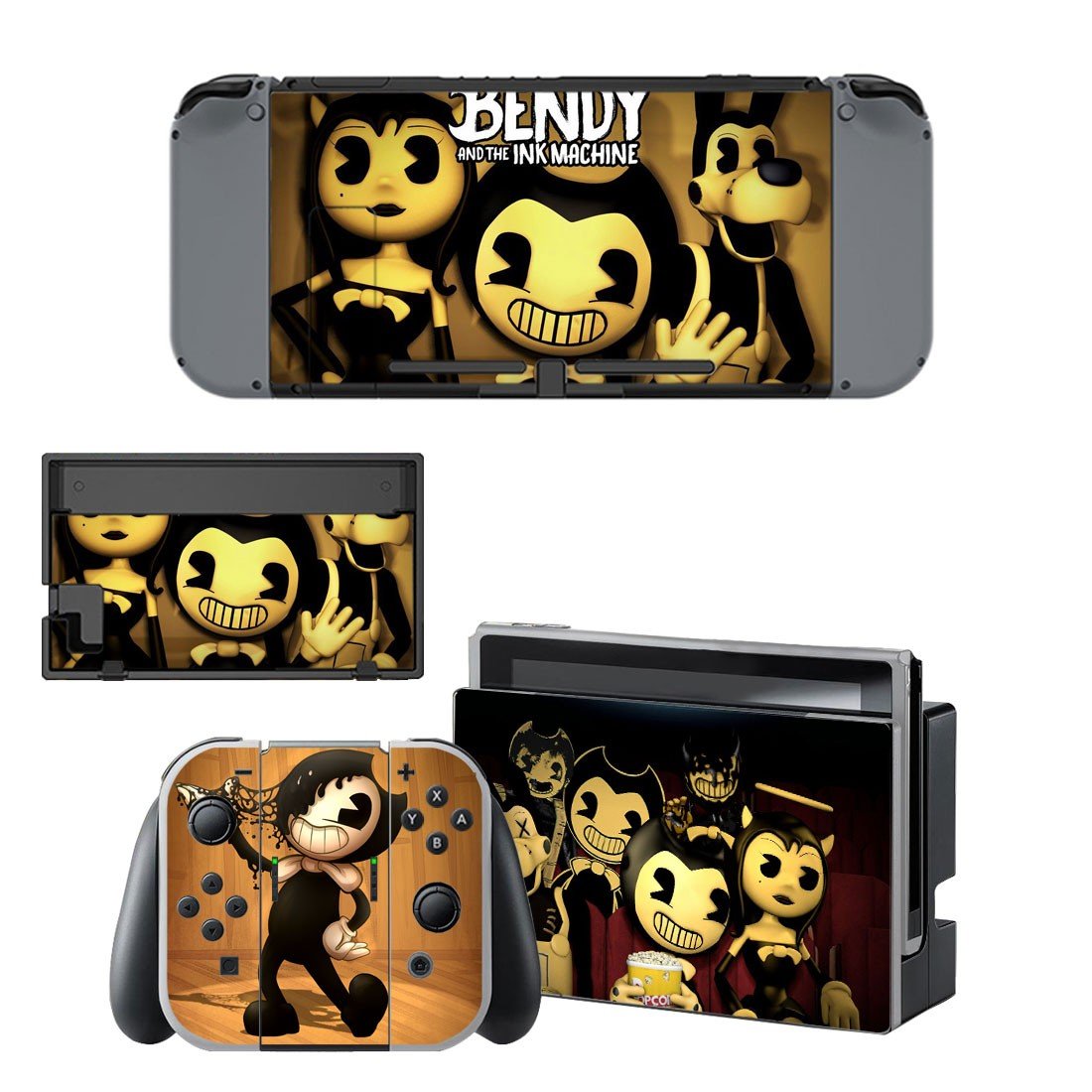 Bendy and the Ink Machine and Shield decal skin for Nintendo Switch ...