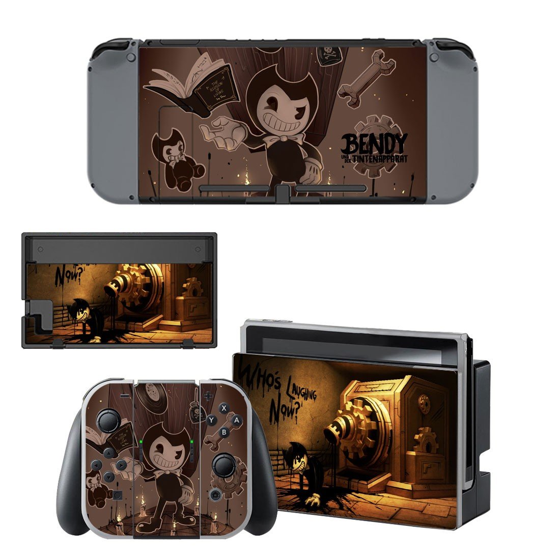 Bendy and the Ink Machine and Shield decal skin for Nintendo Switch ...