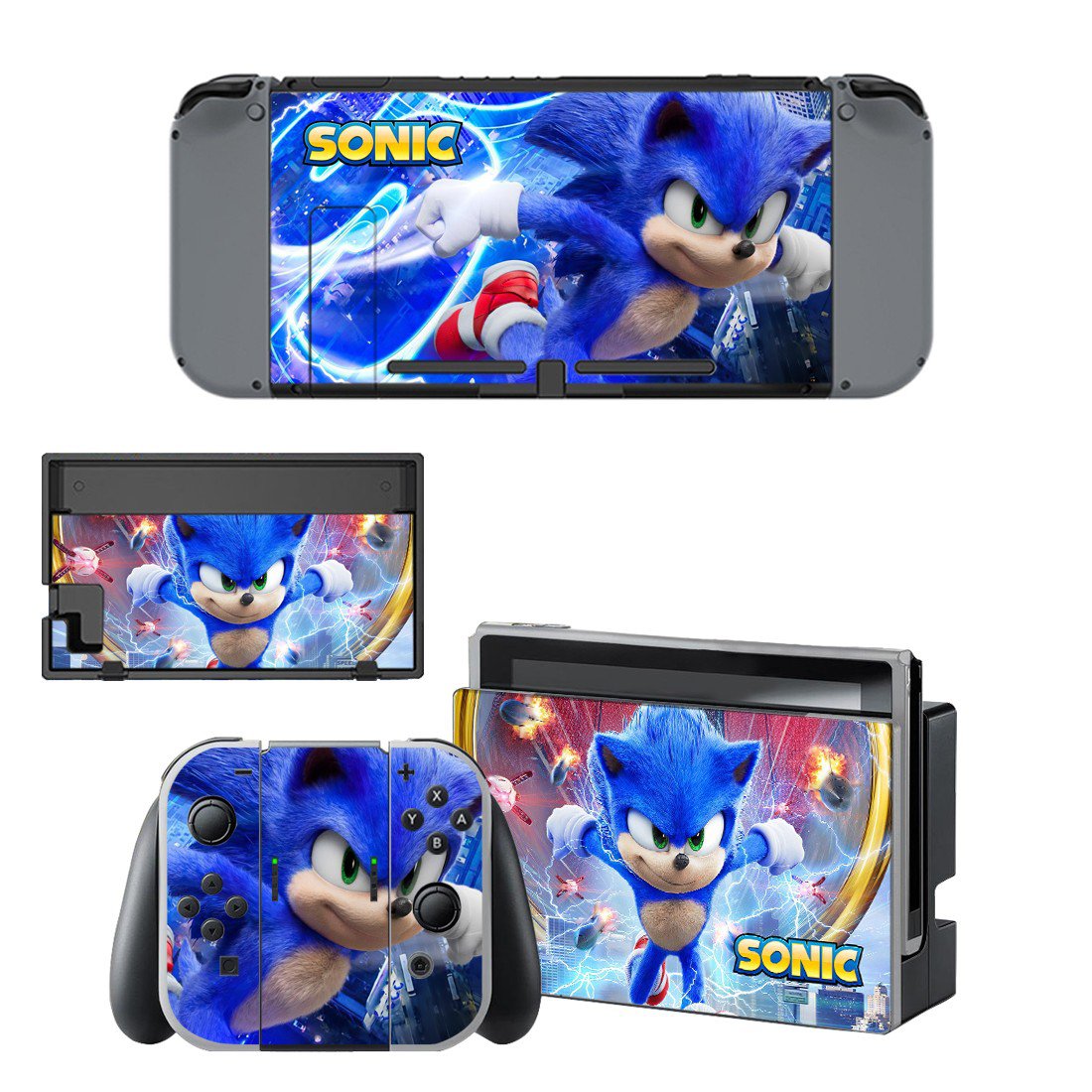 Sonic the Hedgehog decal skin for Nintendo Switch Console & Controllers