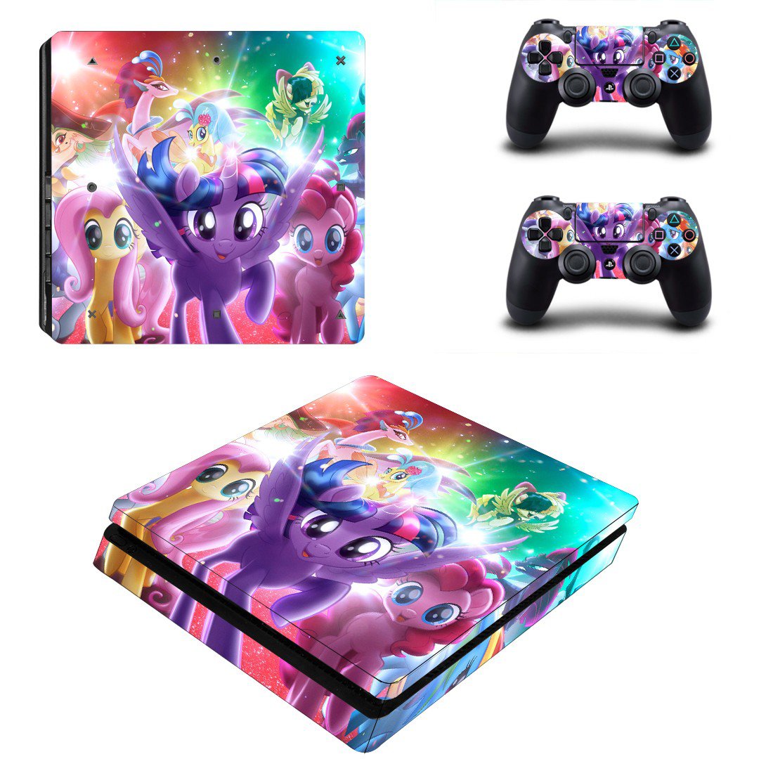My Little Pony decal skin for PS4 Slim Console & Controllers