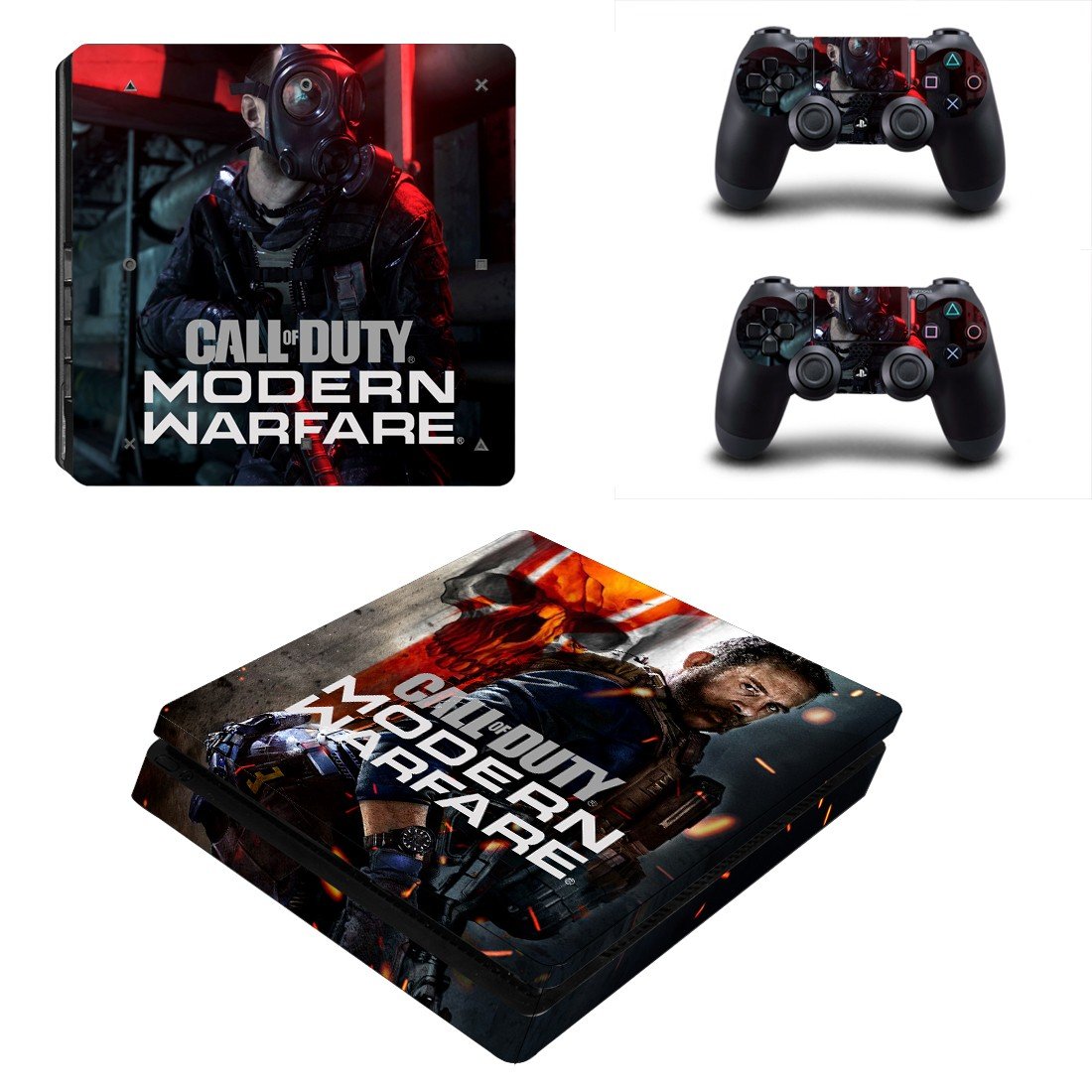 Call of Duty modern warfare decal skin for PS4 Slim Console & Controllers