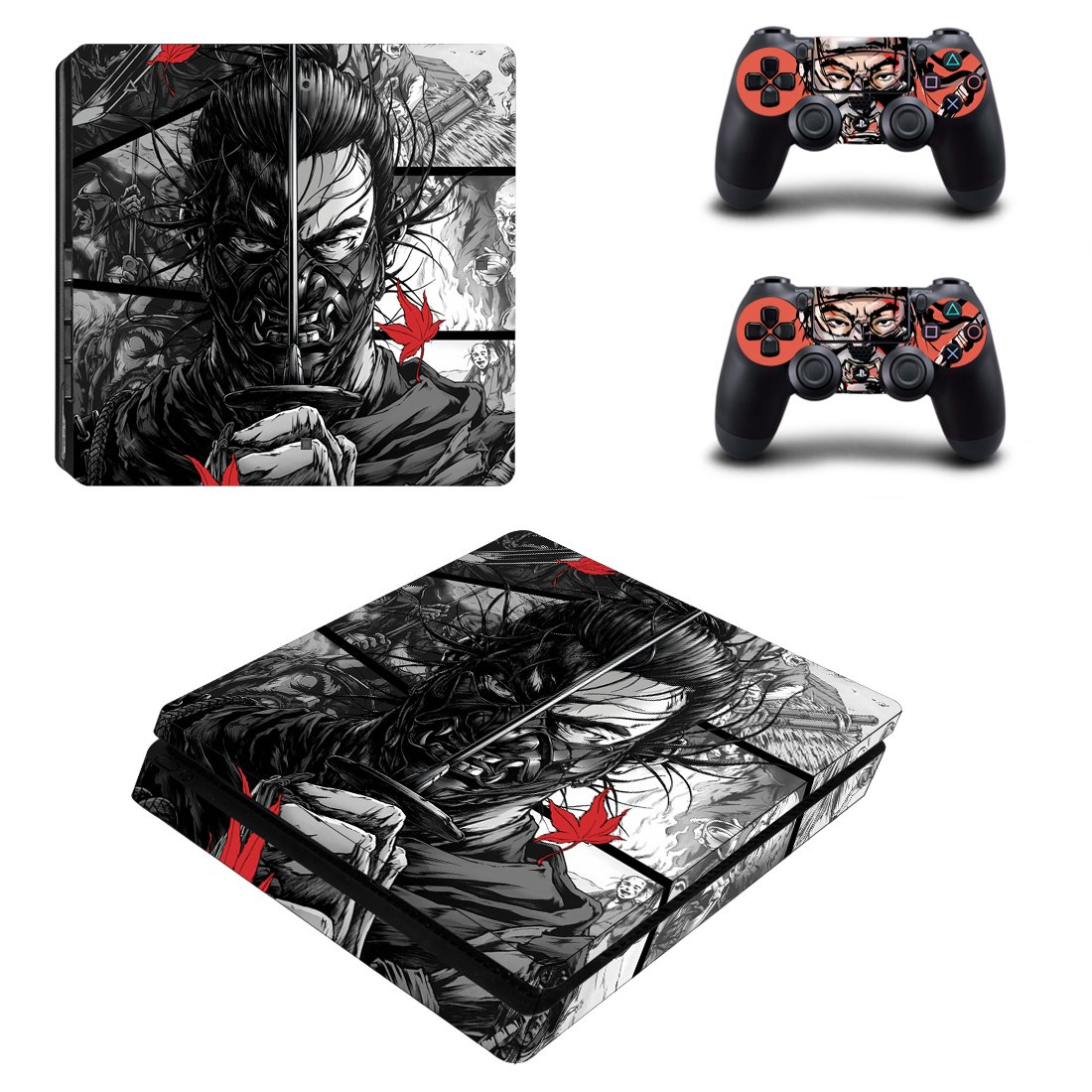 Ghost of Tsushima decal skin for PS4 Slim Console & Controllers