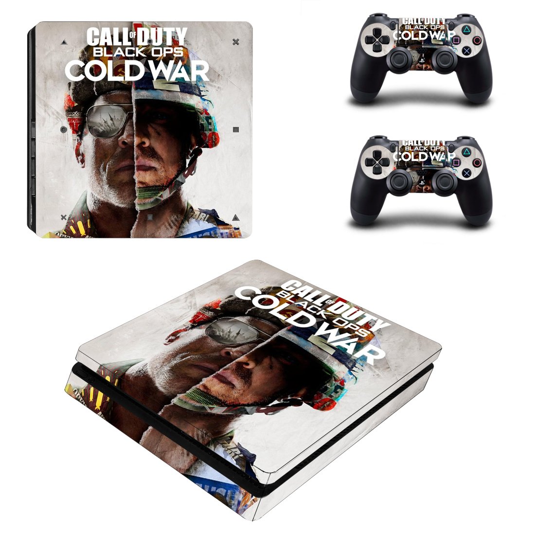 Black ops Cold War decal skin for PS4 Slim Console & Controllers