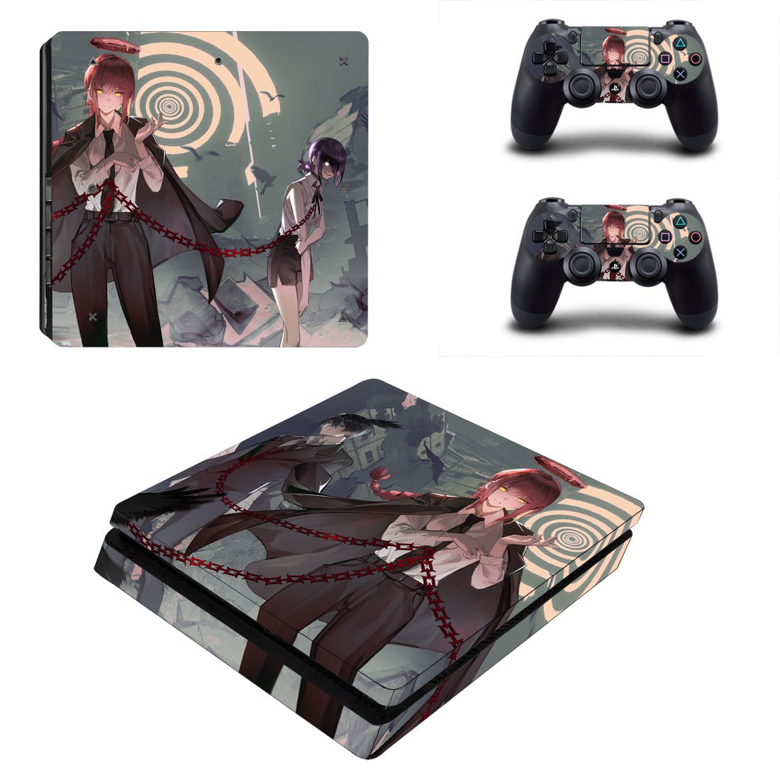 Chainsaw Man Machima Decal Skin For Ps4 Slim Console And Controllers