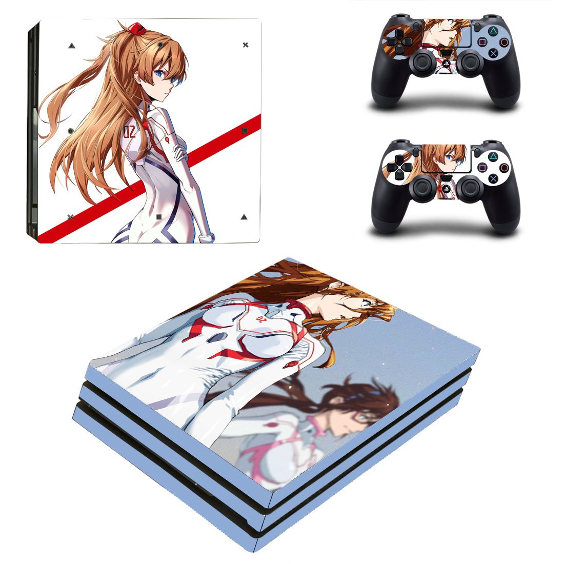 Neon Genesis Evangelion decal skin for PS4 Pro Console & Controllers
