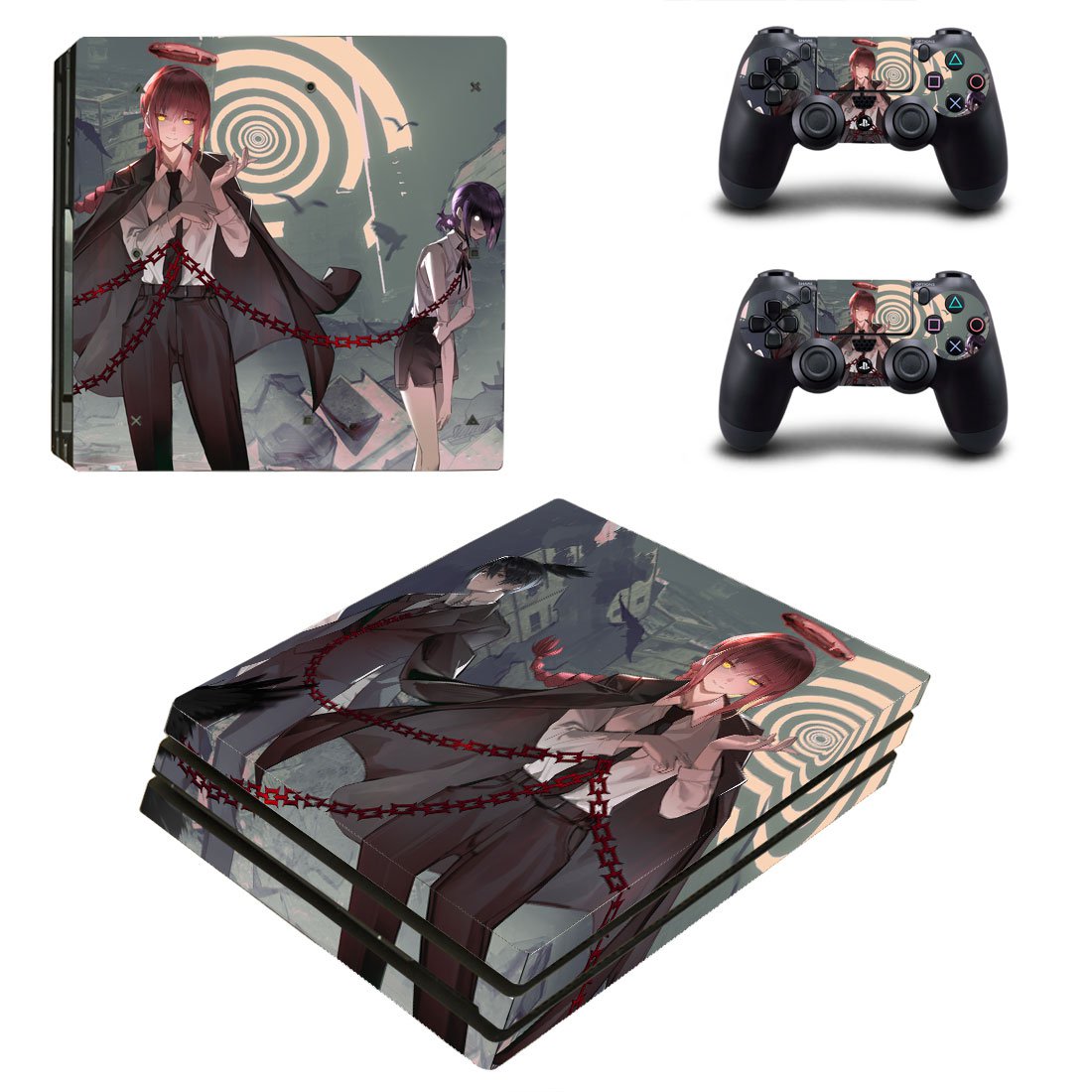 Chainsaw Man decal skin for PS4 Pro Console & Controllers