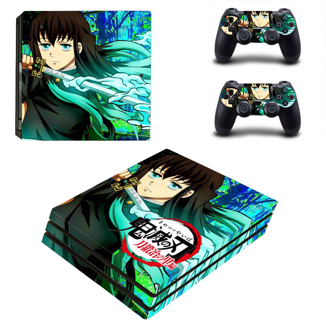 Demon Slayer decal skin for PS4 Pro Console & Controllers